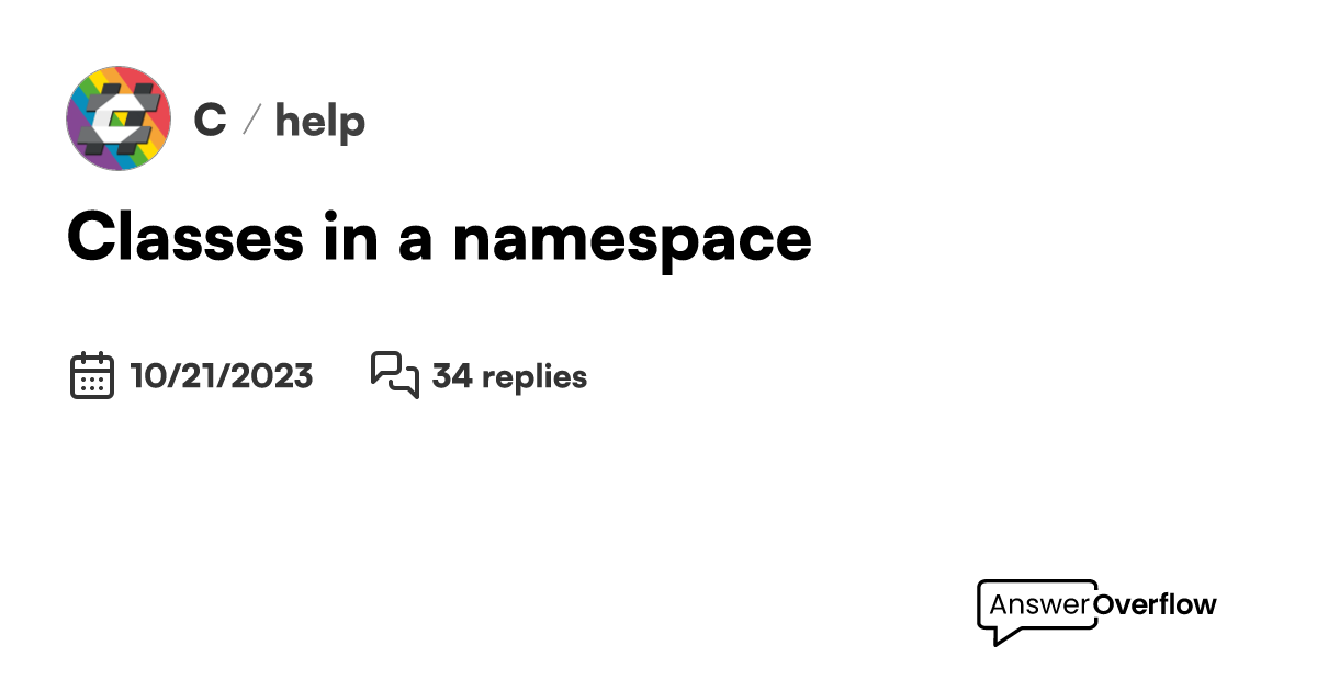 Classes in a namespace - C#