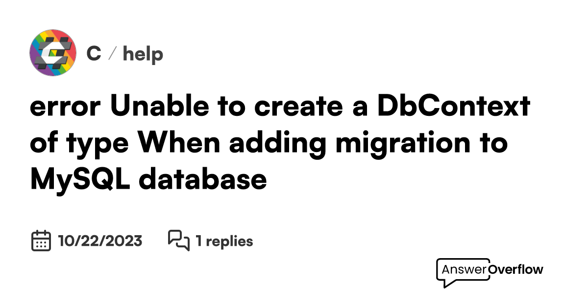 Blazor Net 9 Mysql Troubleshooting Dbcontext Creation Errors Codequery