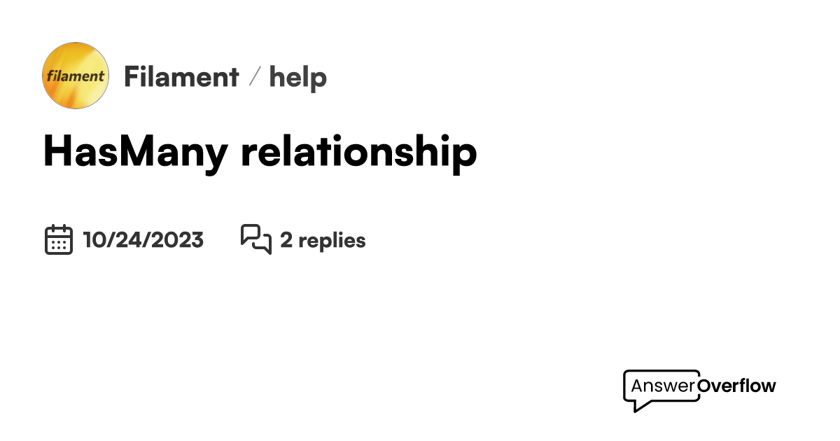 HasMany relationship - Filament