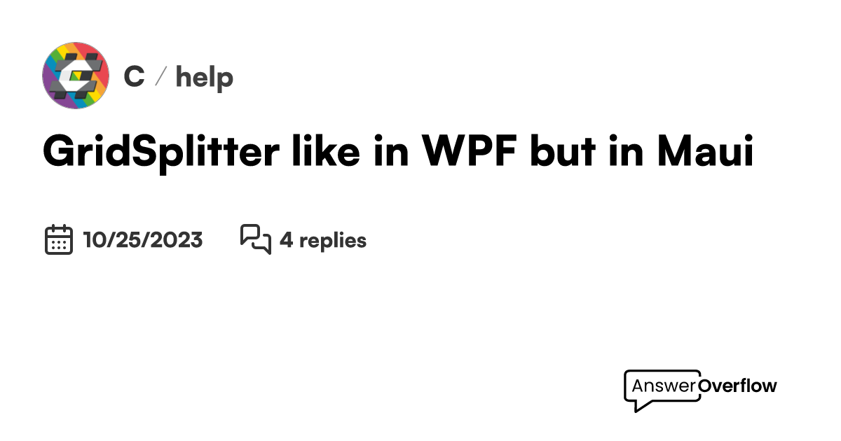 GridSplitter like in WPF but in Maui - C#