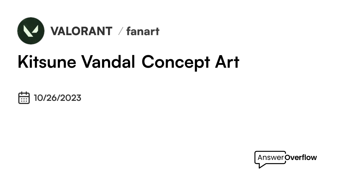 Kitsune Vandal Concept Art - VALORANT