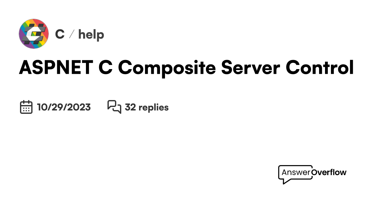 ASP.NET, C#, Composite Server Control - C#