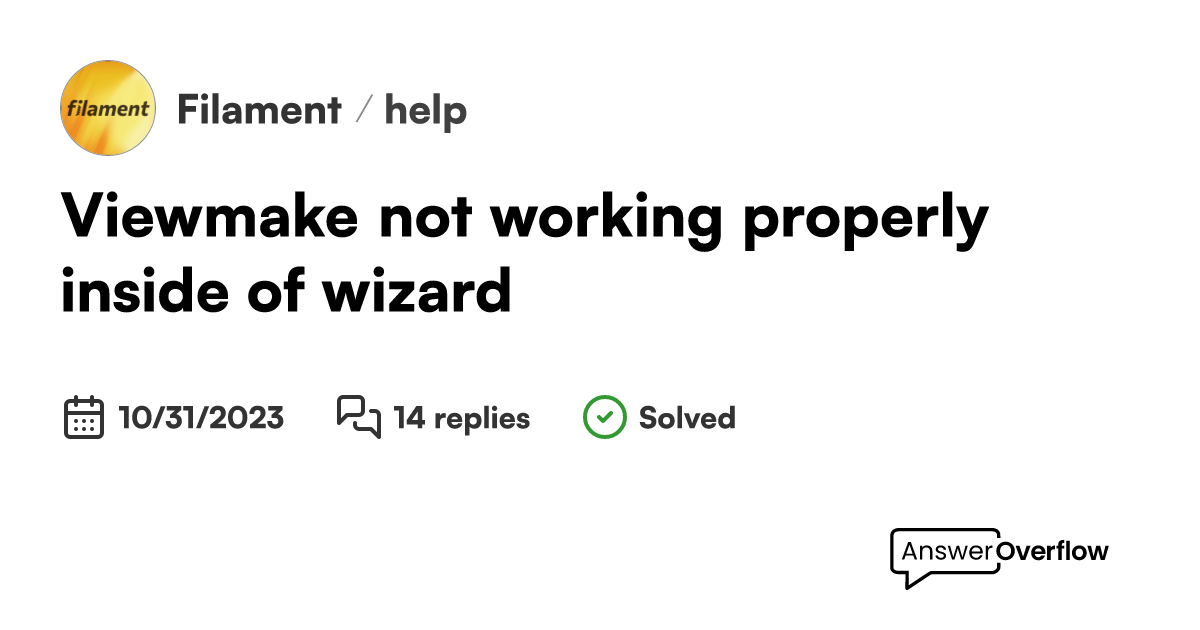 View::make() not working properly inside of wizard - Filament