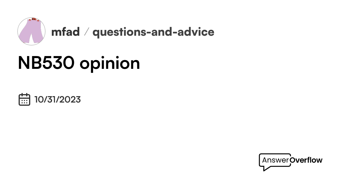 NB530 opinion - mfad
