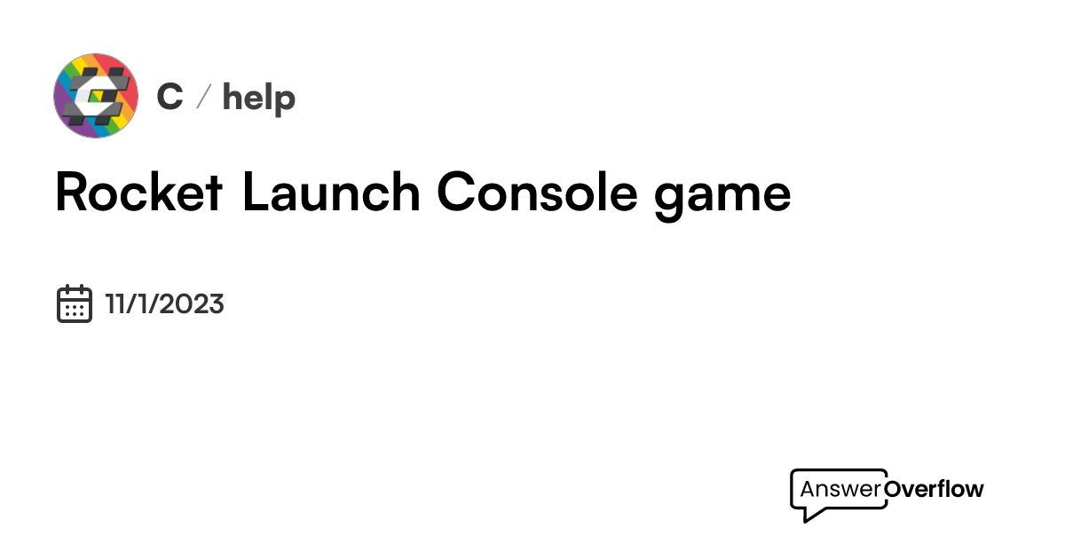 Rocket Launch Console game - C#