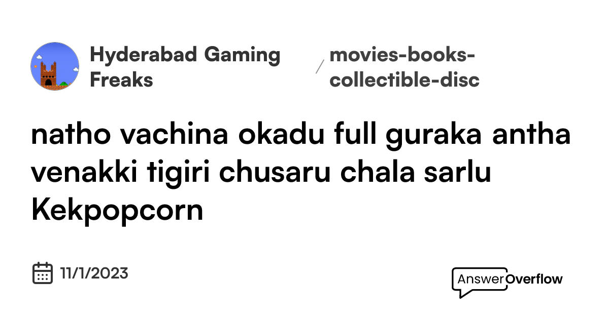 natho vachina okadu full guraka antha venakki tigiri chusaru chala ...