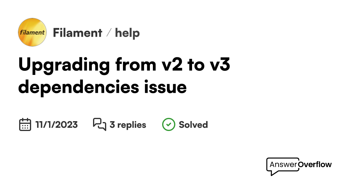 Upgrading from v2 to v3: dependencies issue - Filament