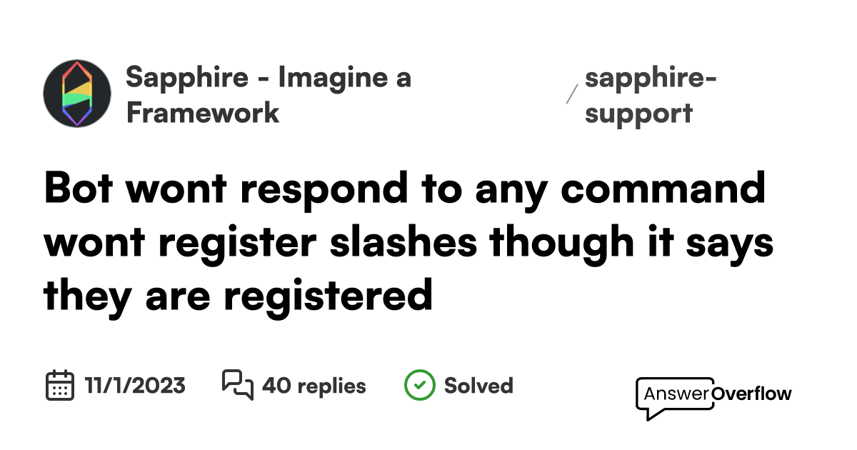 Bot wont respond to any command + wont register slashes though it says they are registered ...