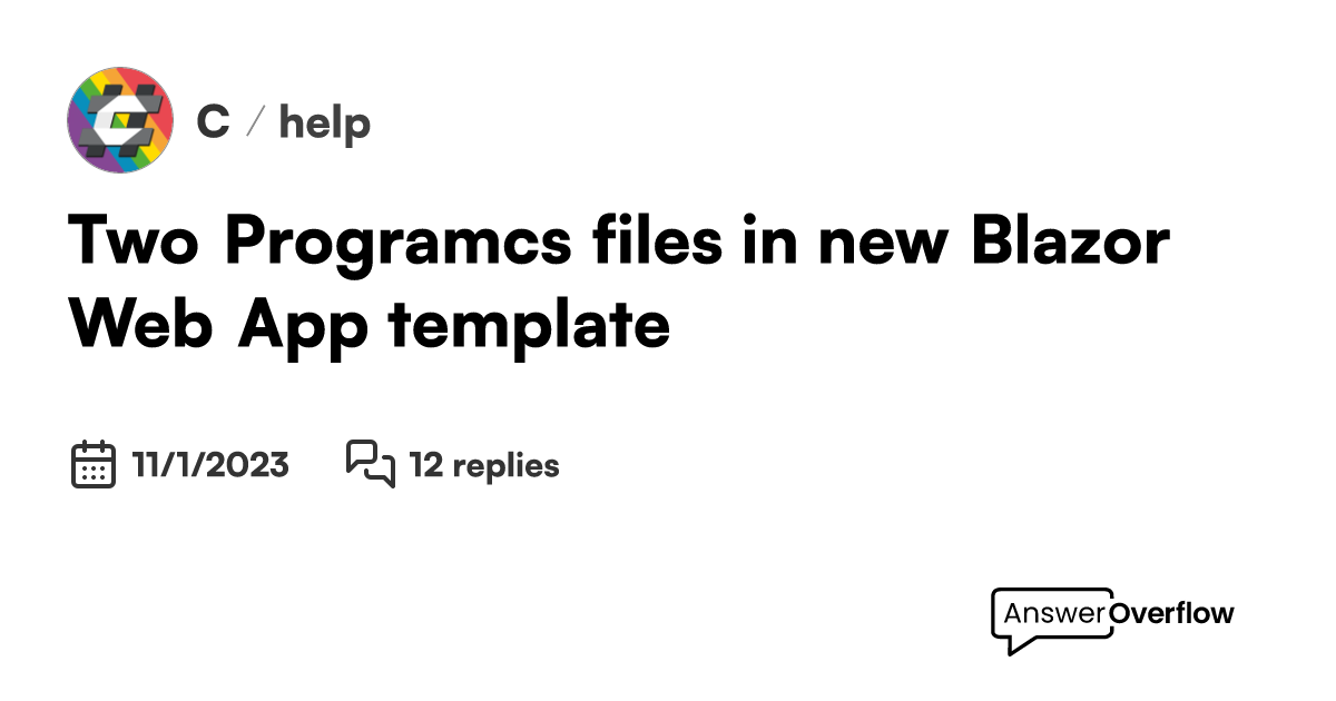 Two Program.cs files in new Blazor Web App template. - C#