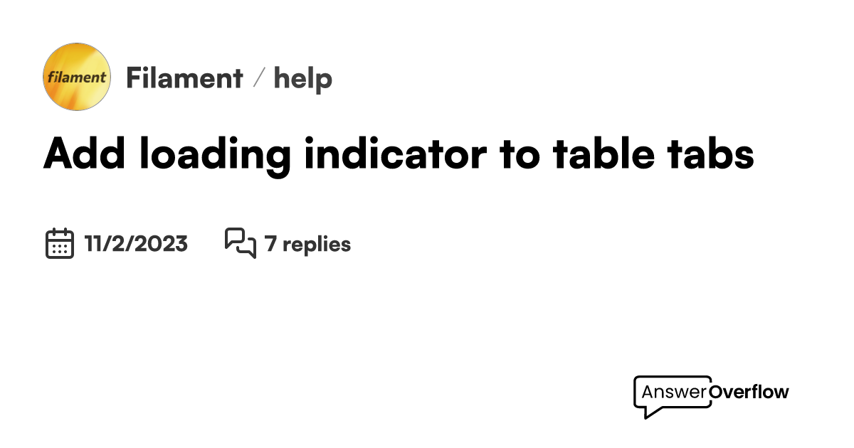Add loading indicator to table tabs - Filament