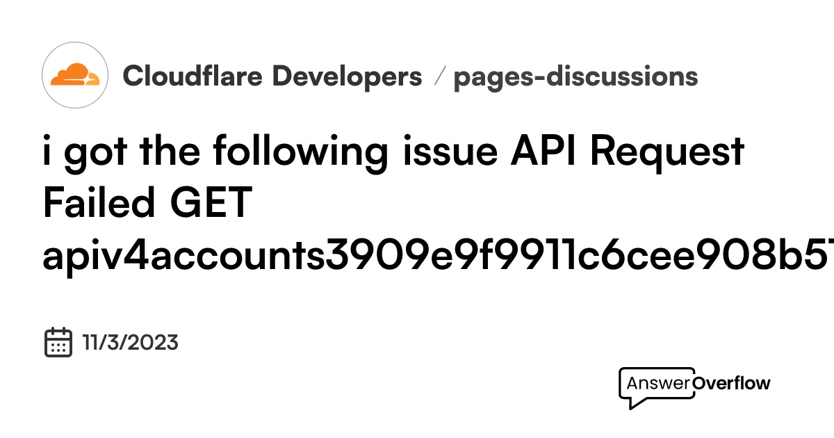 i got the following issue ``` API Request Failed: GET /api/v4/accounts ...