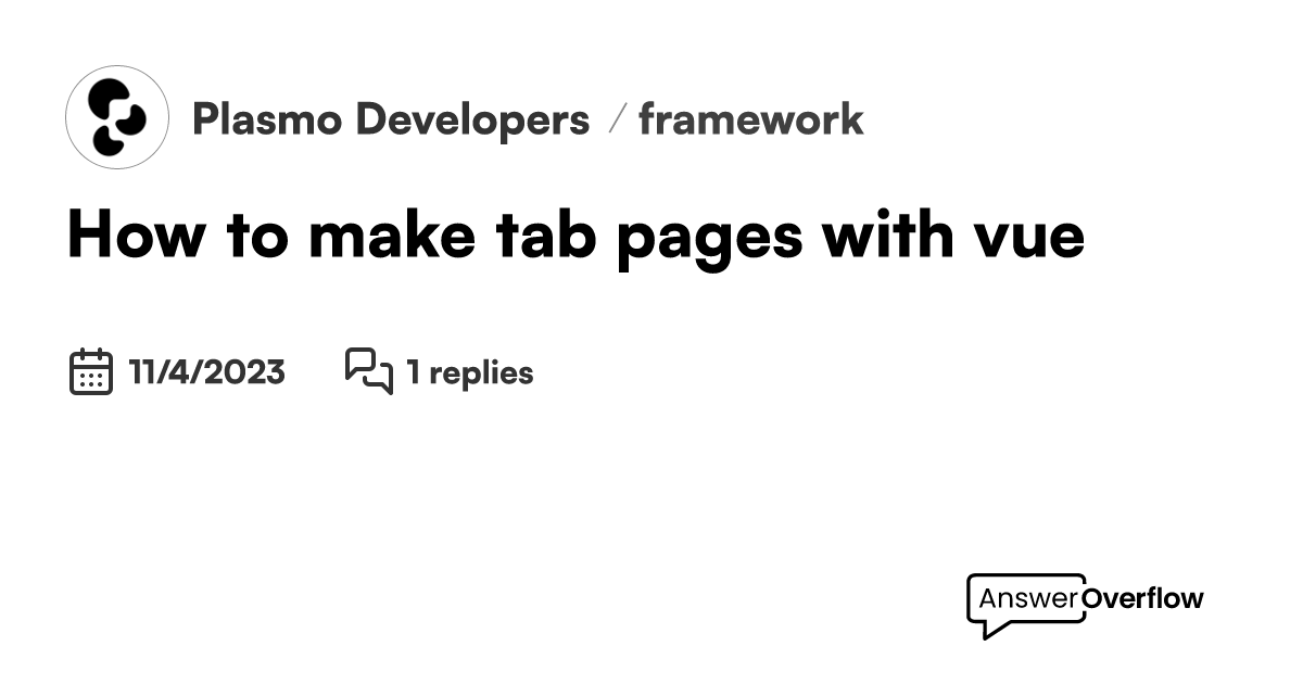 How to make tab pages with vue? - 🧩 Plasmo Developers