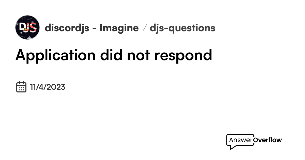 Application did not respond - discord.js - Imagine an app