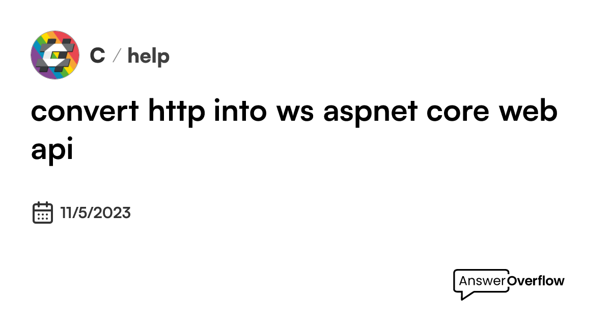 convert http into ws? asp.net core web api - C#