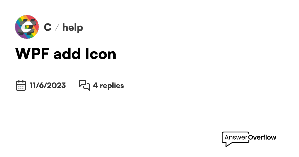 WPF add Icon - C#