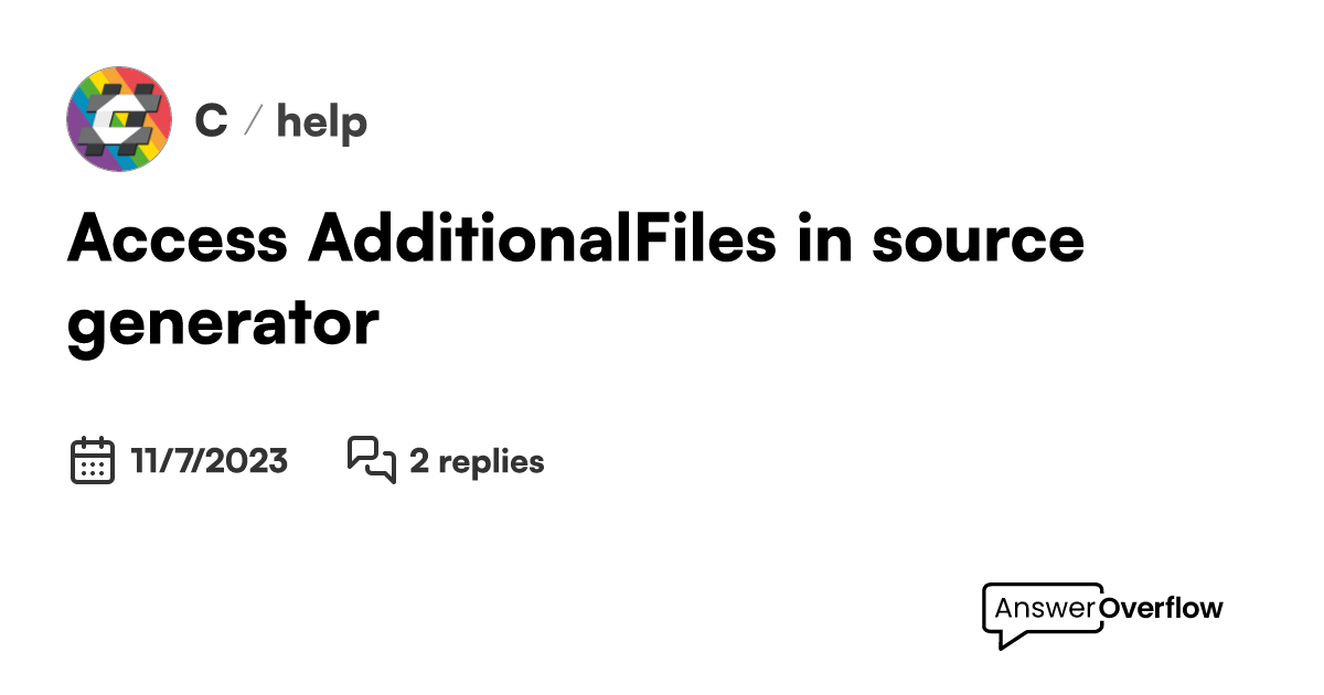 Access AdditionalFiles in source generator - C#