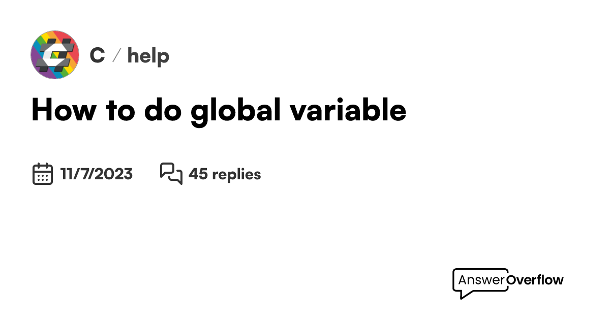 How to do global variable? - C#