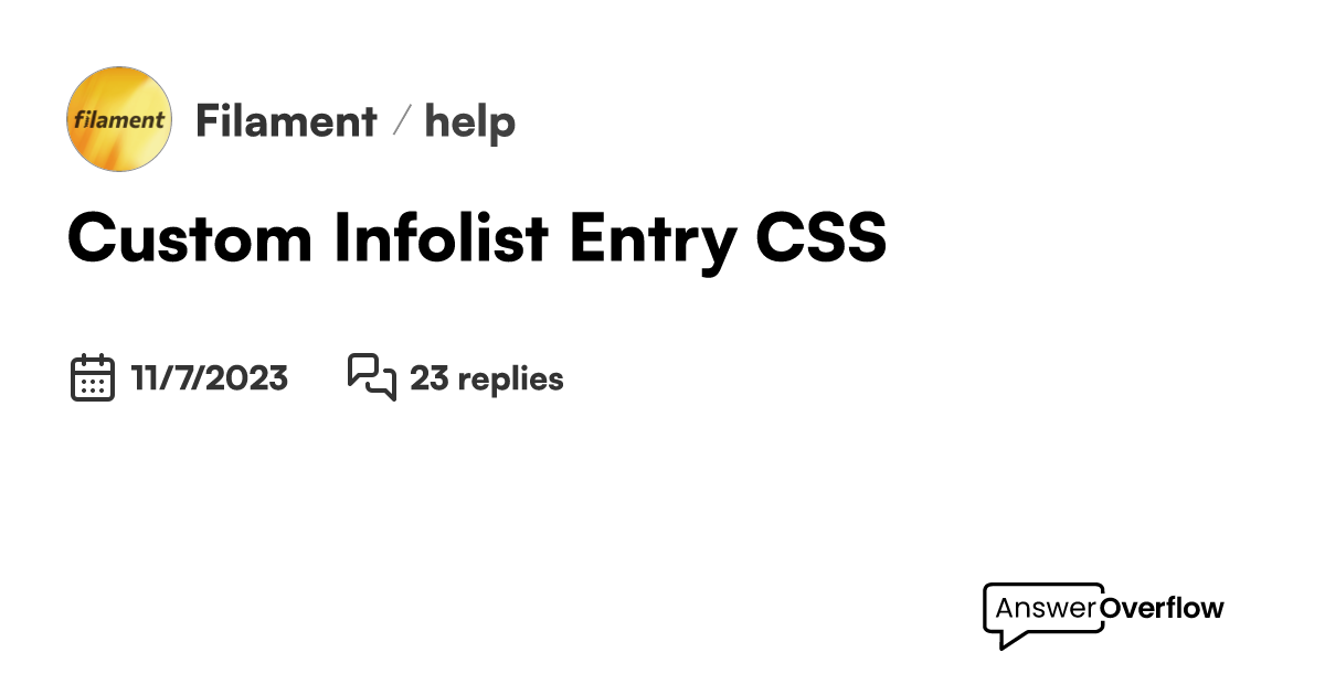 Custom Infolist Entry CSS - Filament