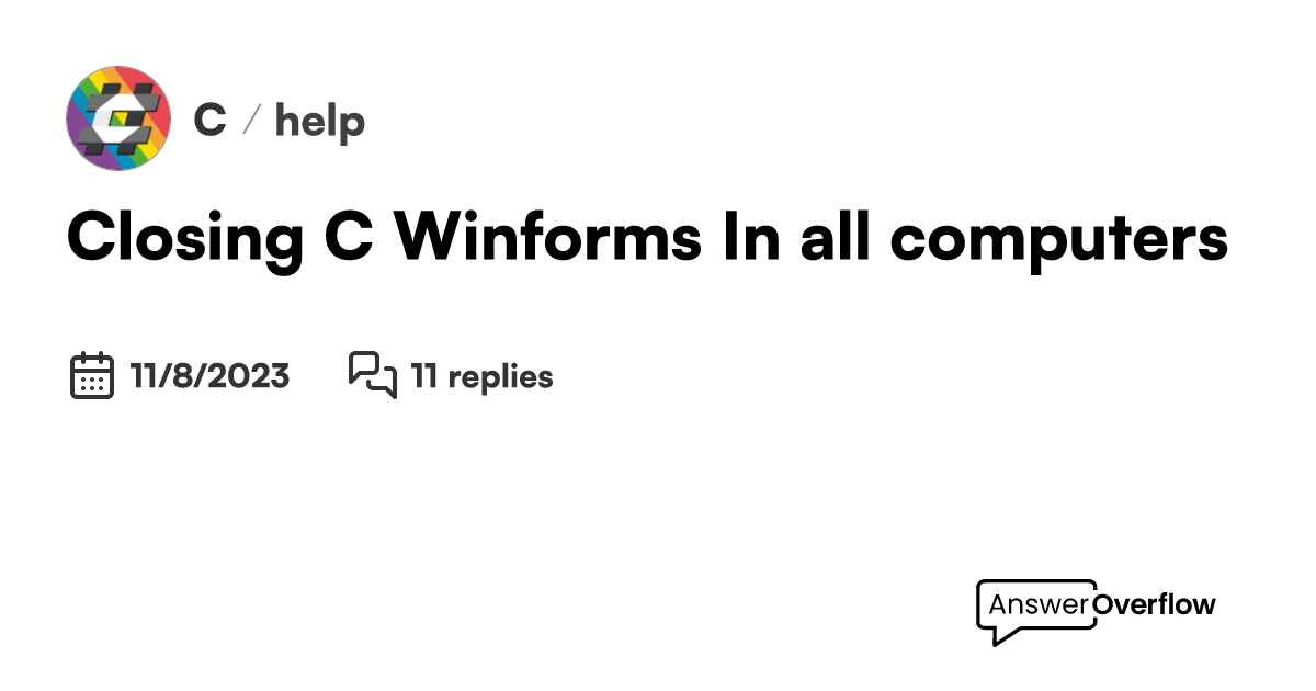 Closing C# Winforms In all computers? - C#