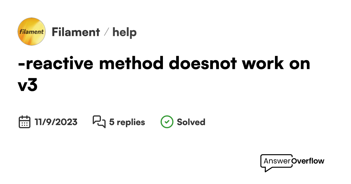 ->reactive() method doesnot work on v3 - Filament