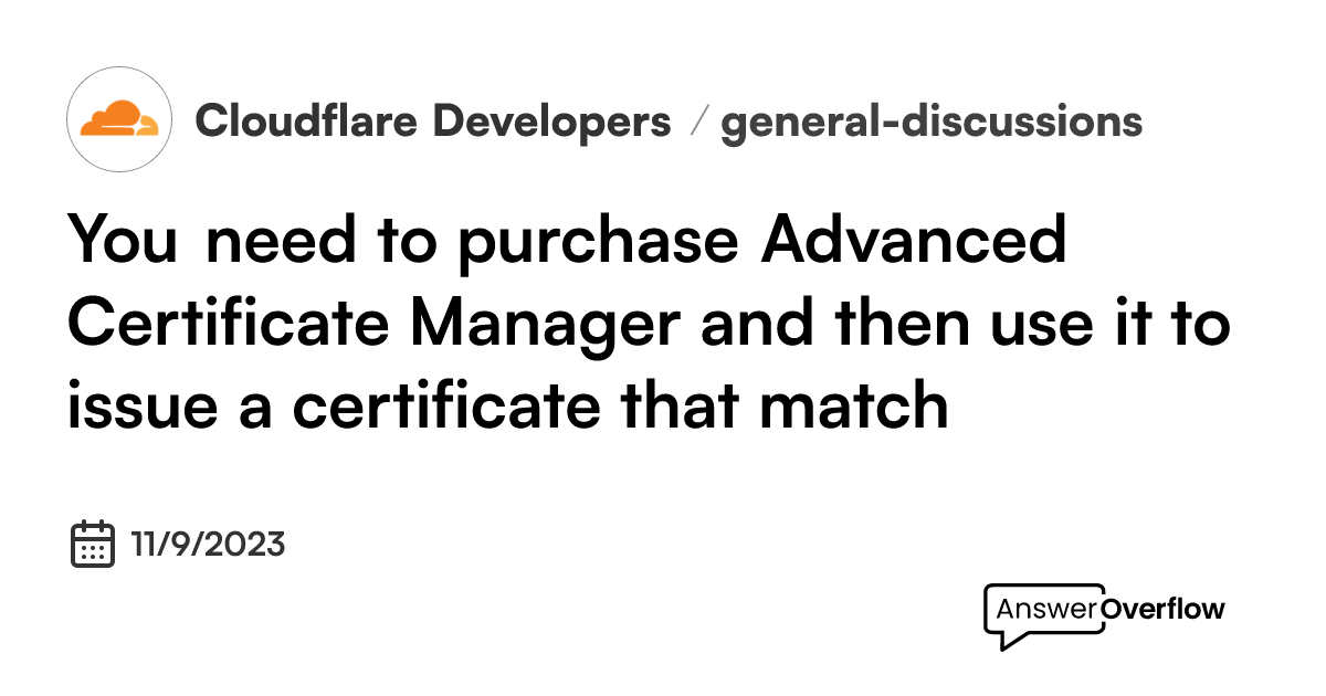 You need to purchase Advanced Certificate Manager and then use it to ...