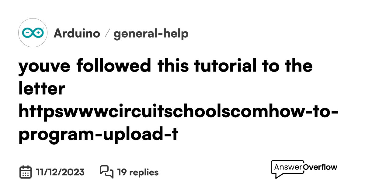 you've followed this tutorial to the letter? https://www.circuitschools ...