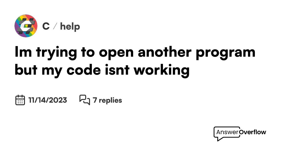 Im trying to open another program but my code isn't working - C#