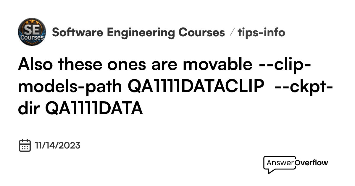 ```Also these ones are movable... --clip-models-path "Q:\A1111_DATA ...