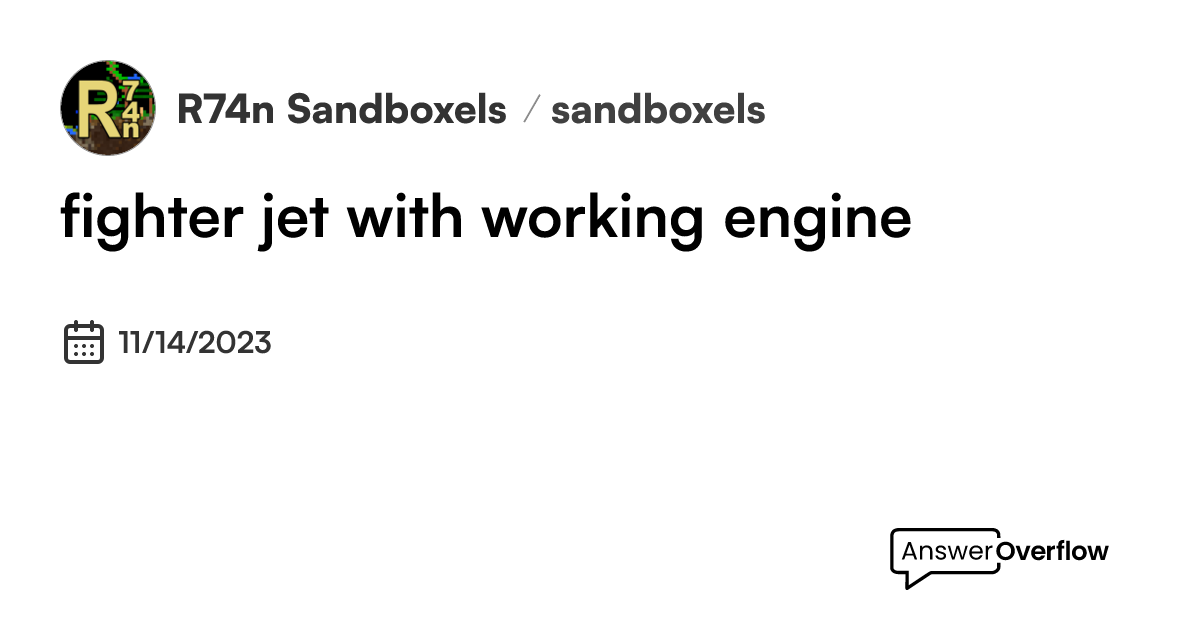 fighter jet with working engine - 🎃 R74n / Sandboxels