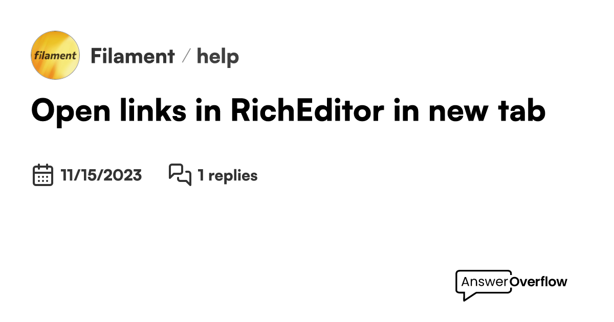 Open links in RichEditor in new tab? - Filament