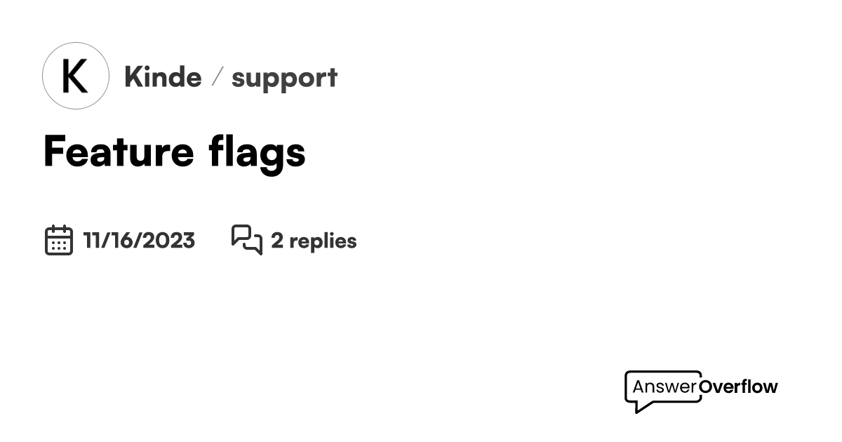 Feature flags - Kinde