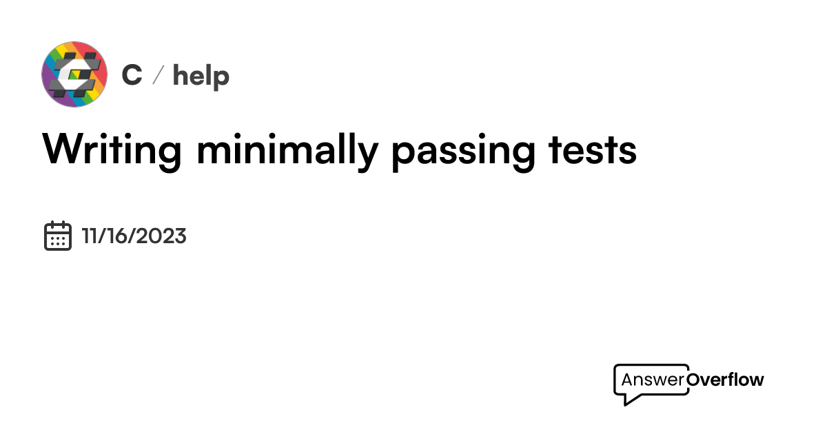 Writing 'minimally passing' tests? - C#