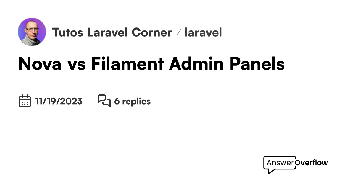 Nova vs Filament Admin Panels - Tuto's Laravel Corner