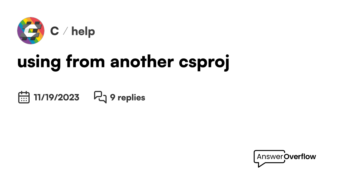 using from another csproj - C#