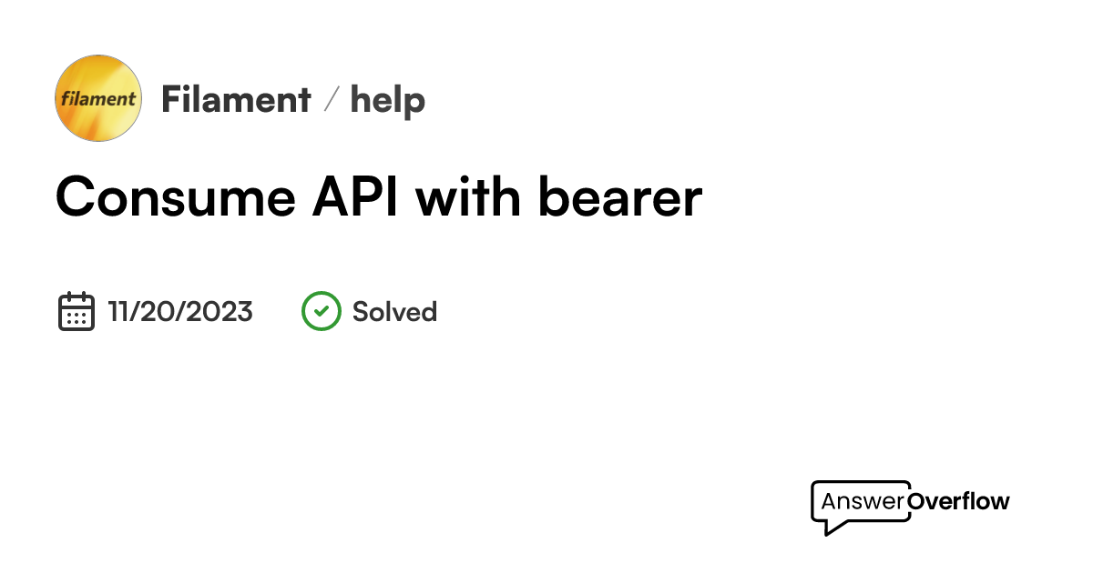 Consume API with bearer - Filament