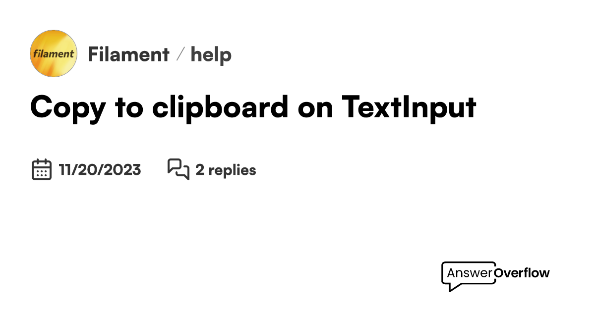 Copy to clipboard on TextInput - Filament