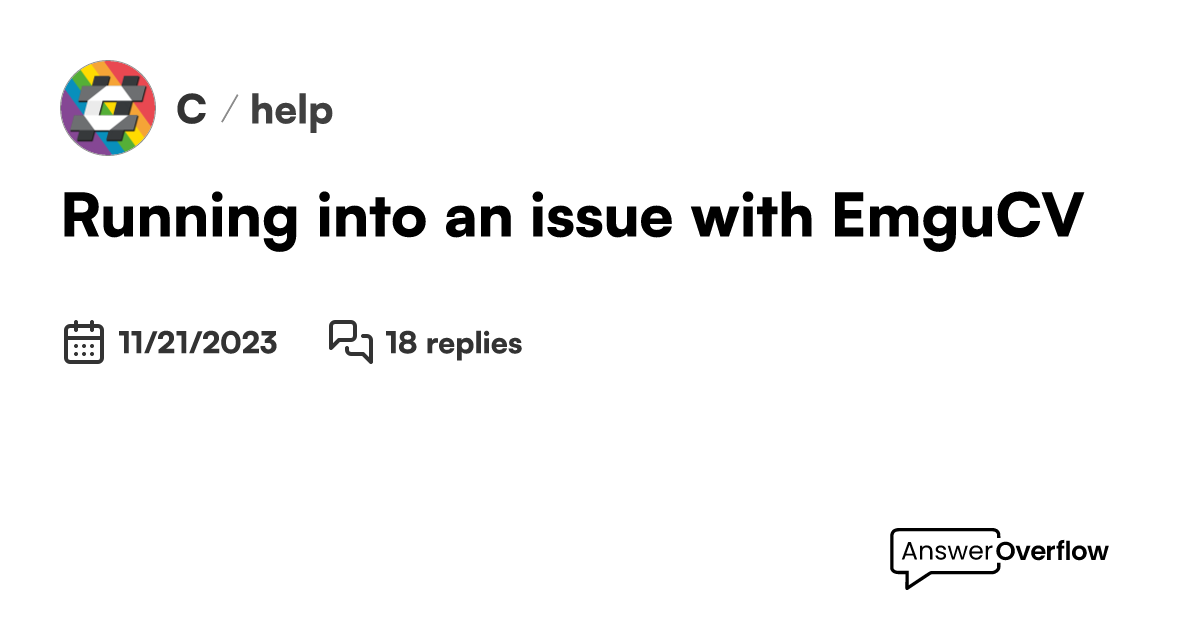Running into an issue with Emgu.CV. - C#