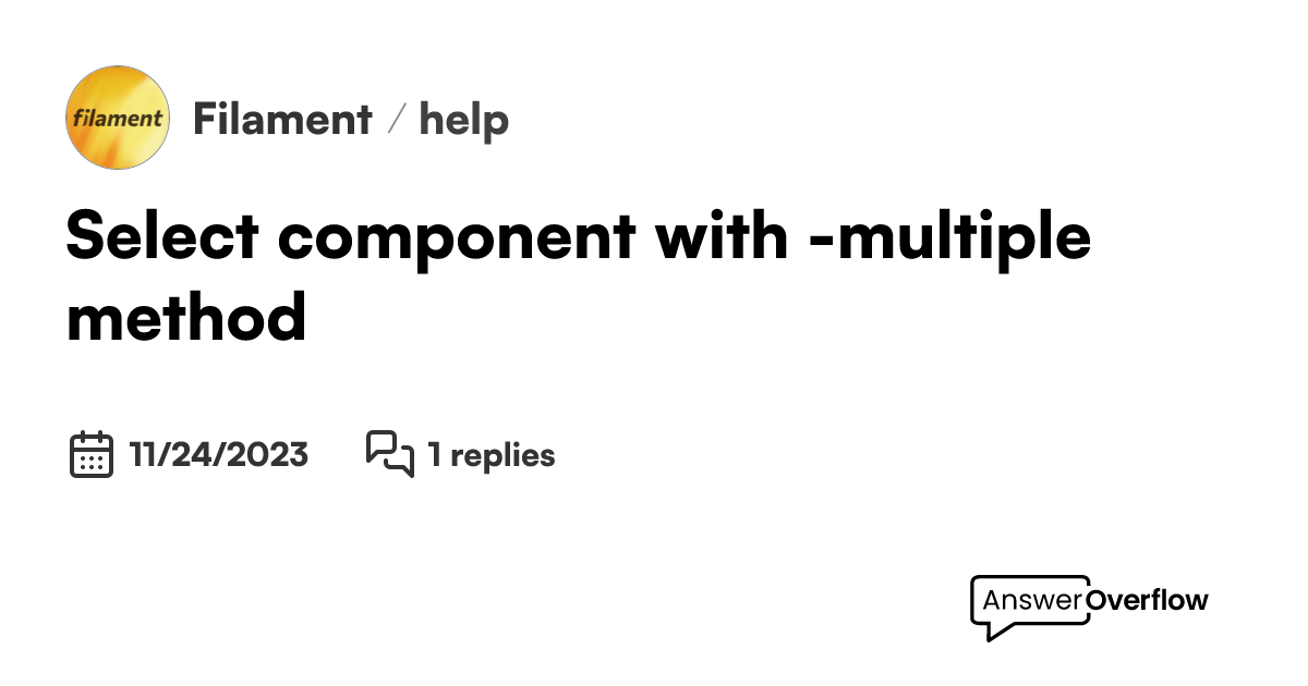 Select component with ->multiple() method - Filament