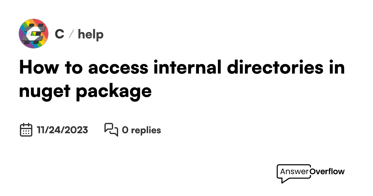 How to access internal directories in nuget package? - C#