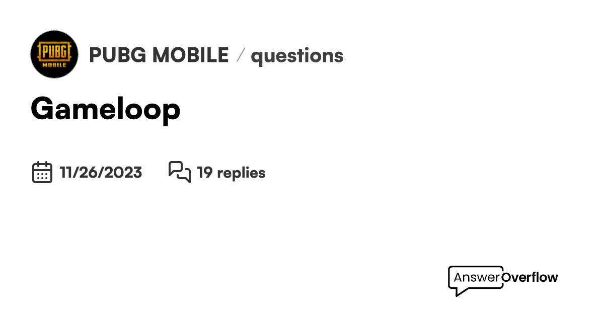 Gameloop - PUBG MOBILE