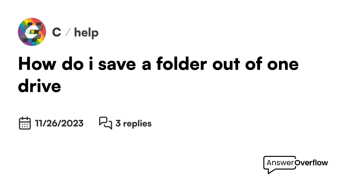 How do i save a folder out of one drive - C#