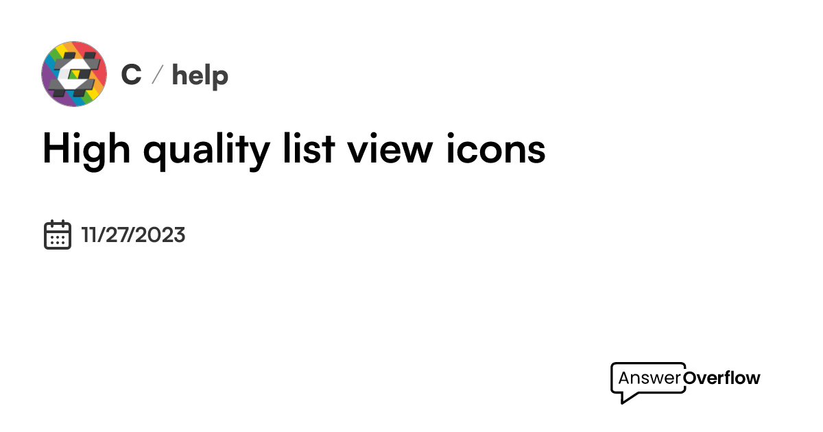 High quality list view icons - C#