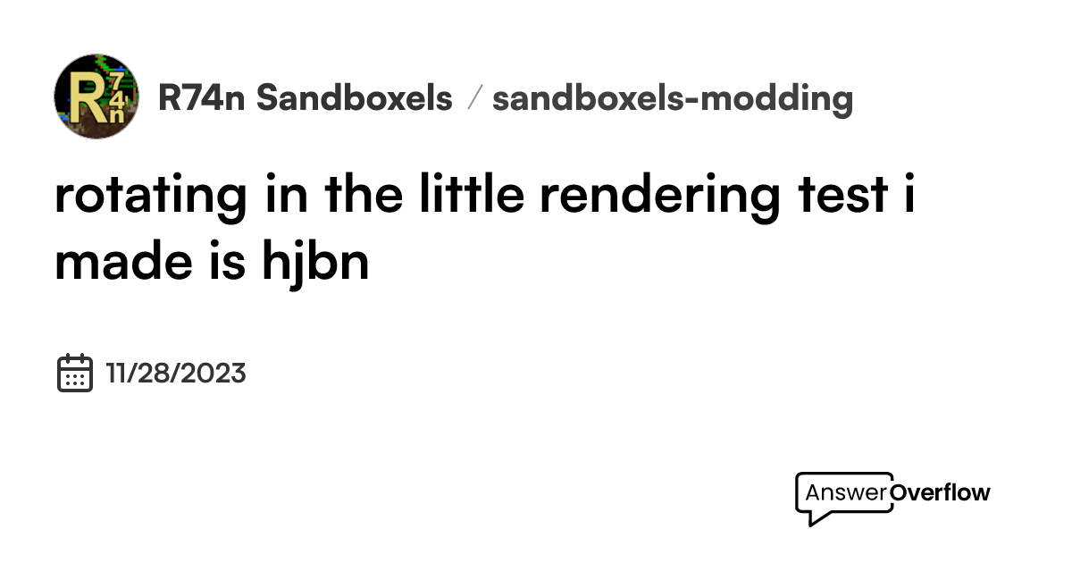 rotating in the little rendering test i made is hjbn - 🚨 R74n / Sandboxels