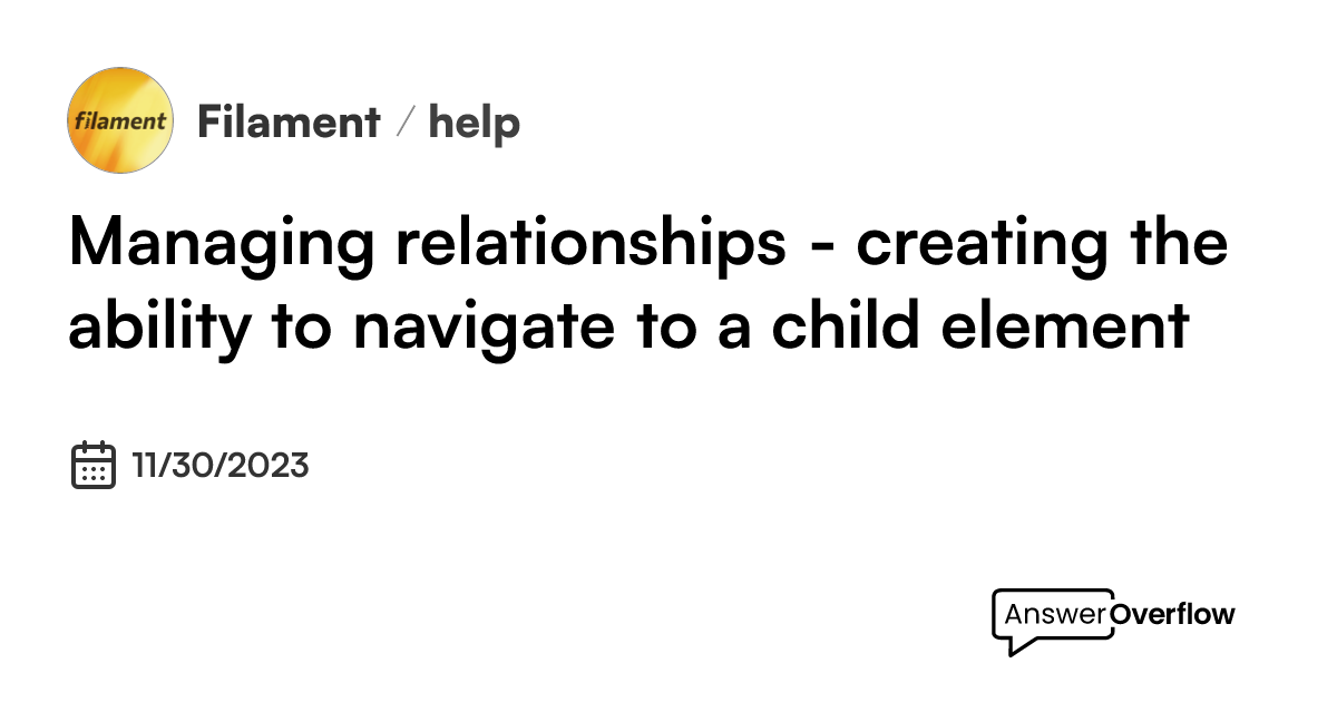Managing relationships - creating the ability to navigate to a child element - Filament