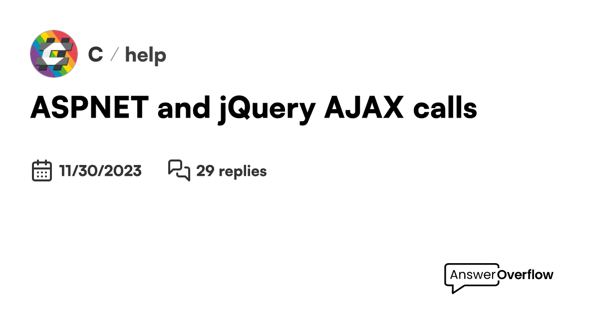 Aspnet And Jquery Ajax Calls C