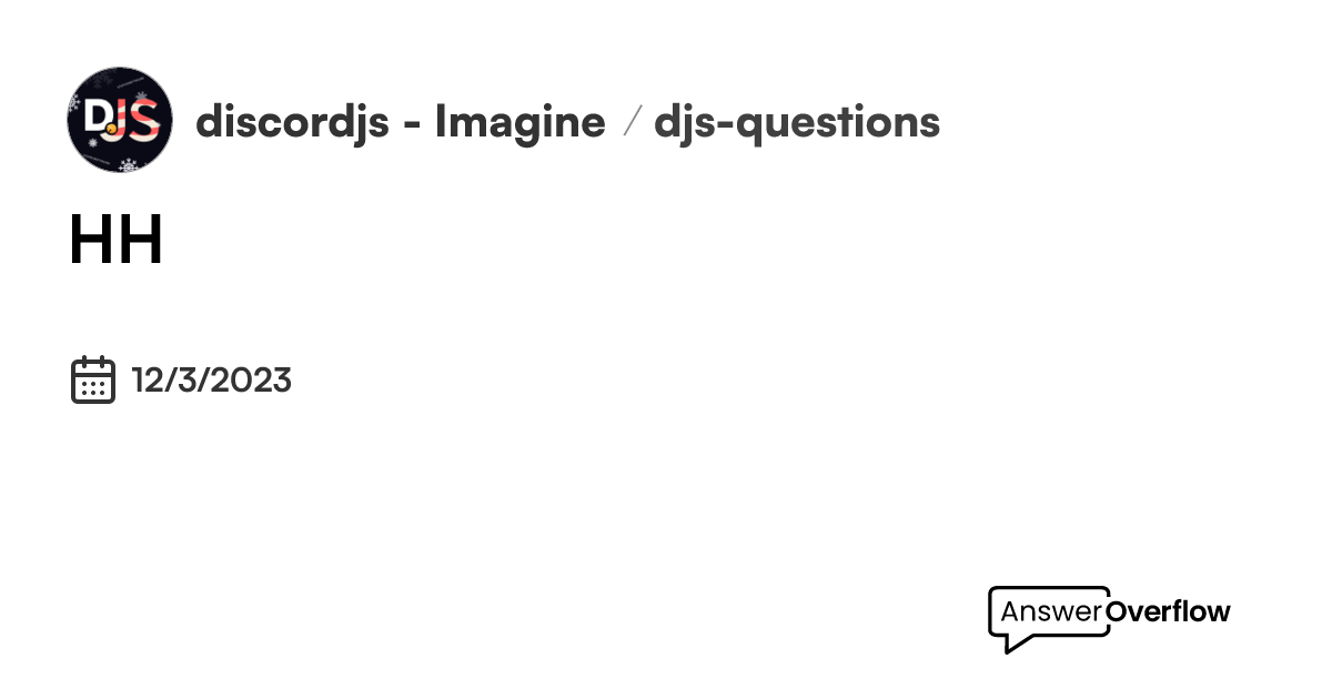 HH - discord.js - Imagine an app