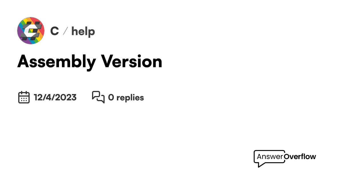 Assembly Version C 