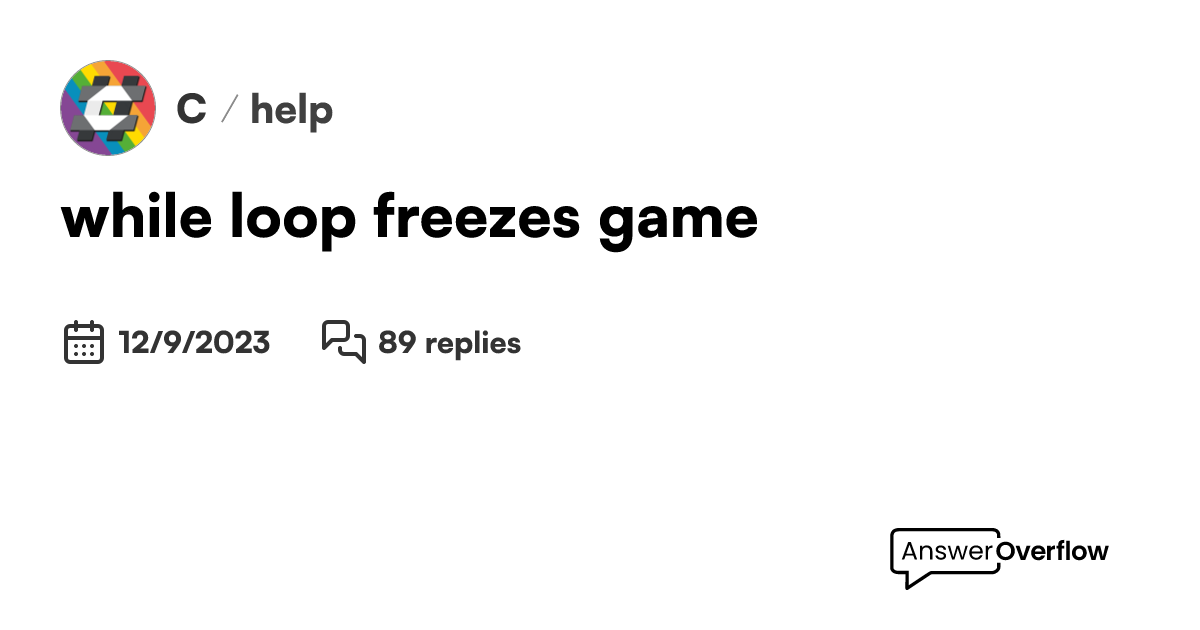 while loop freezes game? - C#