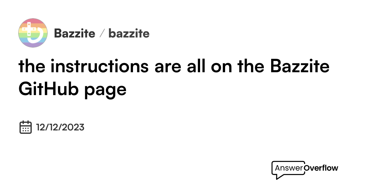 the instructions are all on the Bazzite GitHub page - Universal Blue
