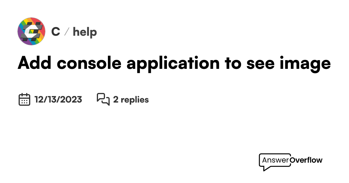 Add console application to (see image) - C#